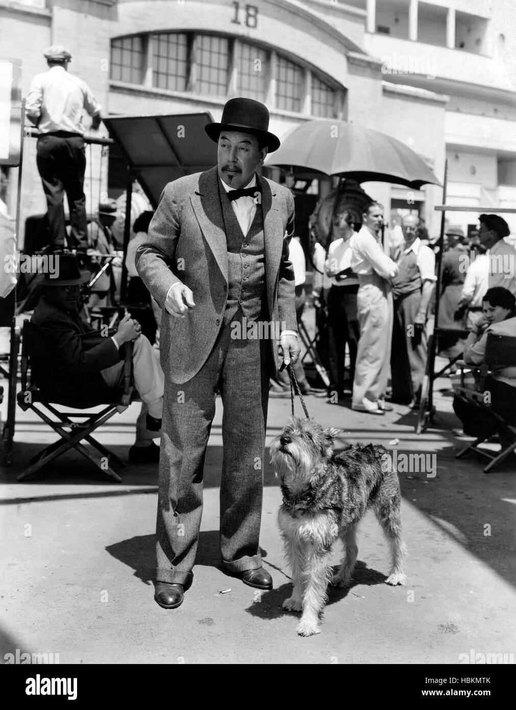 CHARLIE CHAN AT THE RACE TRACK, Warner Oland with pet schnauzer ...