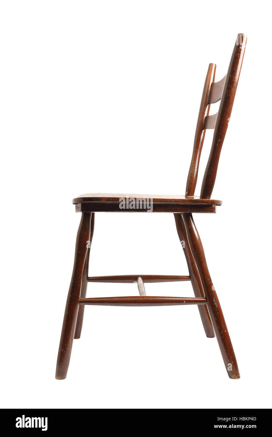 Vintage Wooden Chair. Isolated with clipping path Stock Photo - Alamy