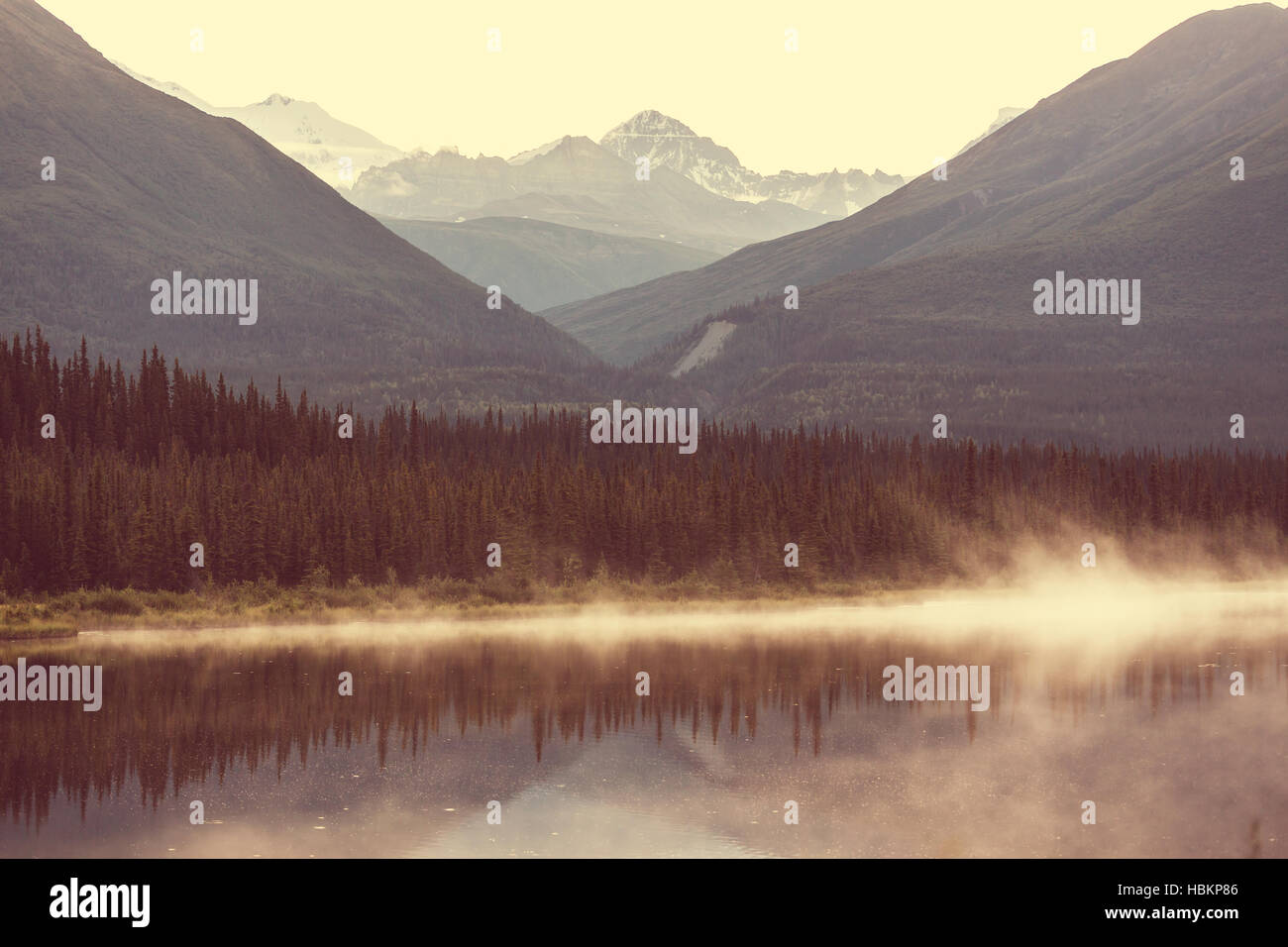 Lake in Alaska Stock Photo - Alamy