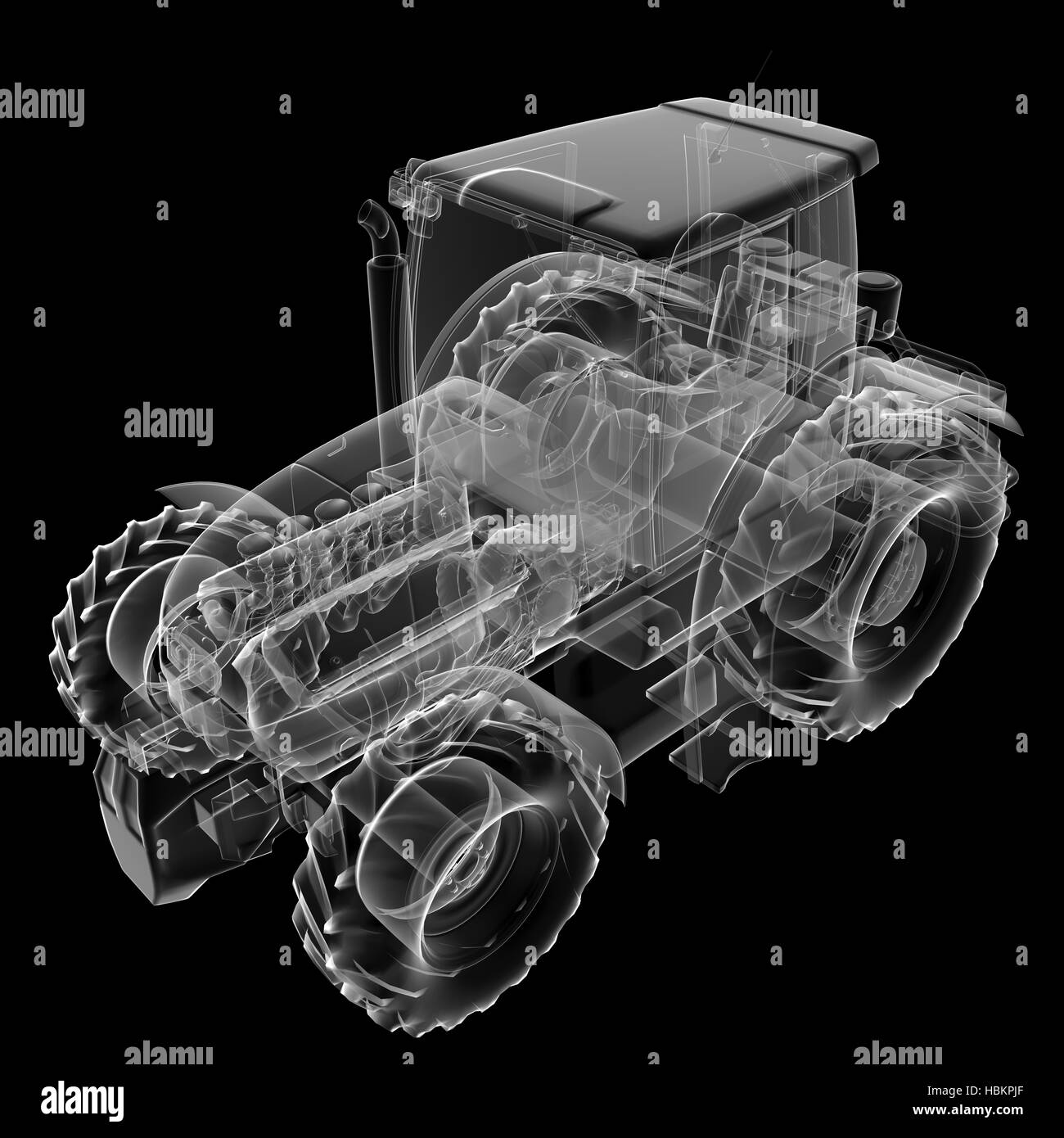 transparent isoladed tractor image Stock Photo - Alamy
