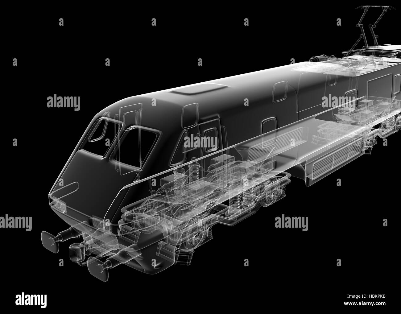 Hi tech train Black and White Stock Photos & Images - Alamy