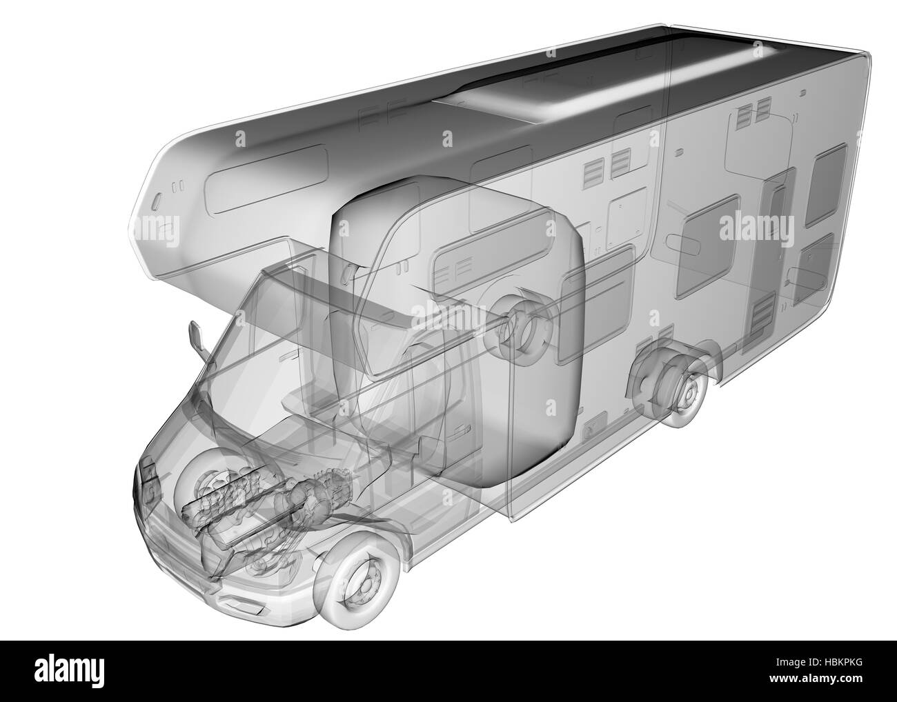 transparent Camper Van Isolated Stock Photo - Alamy