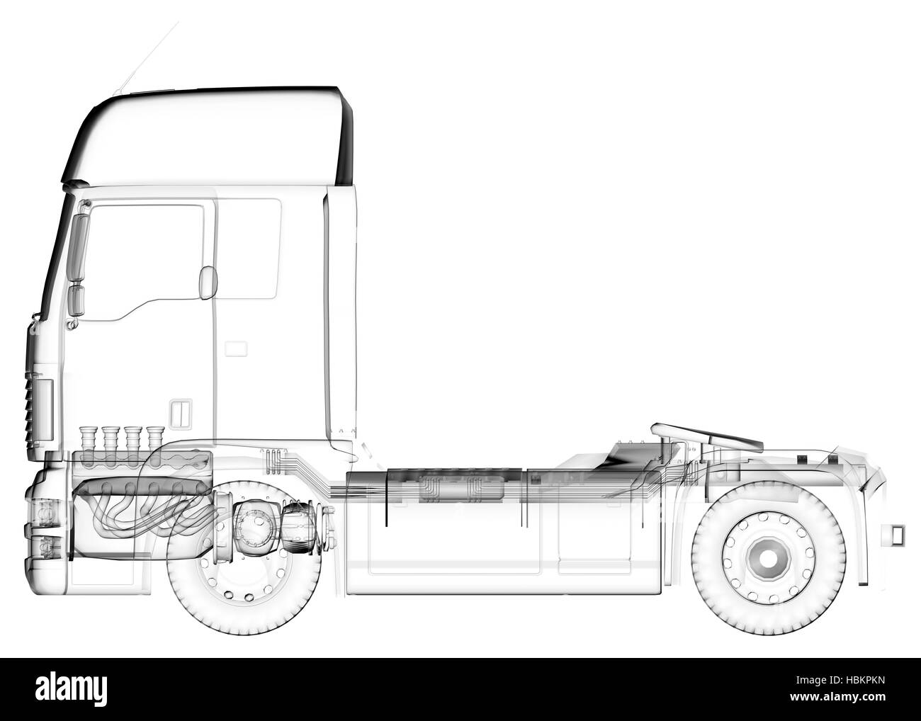 Isolated transparent lorry truck Cut Out Stock Images & Pictures - Alamy