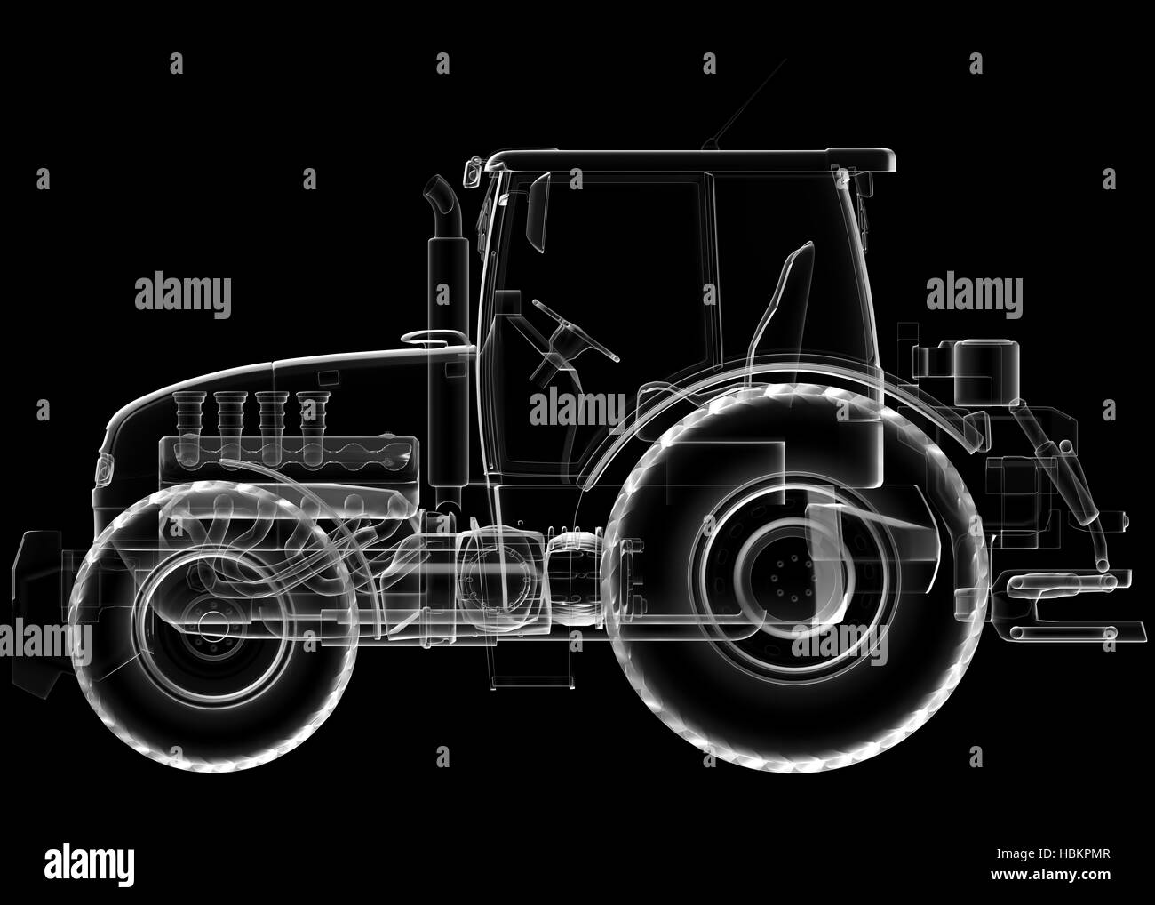 transparent isoladed tractor image Stock Photo - Alamy