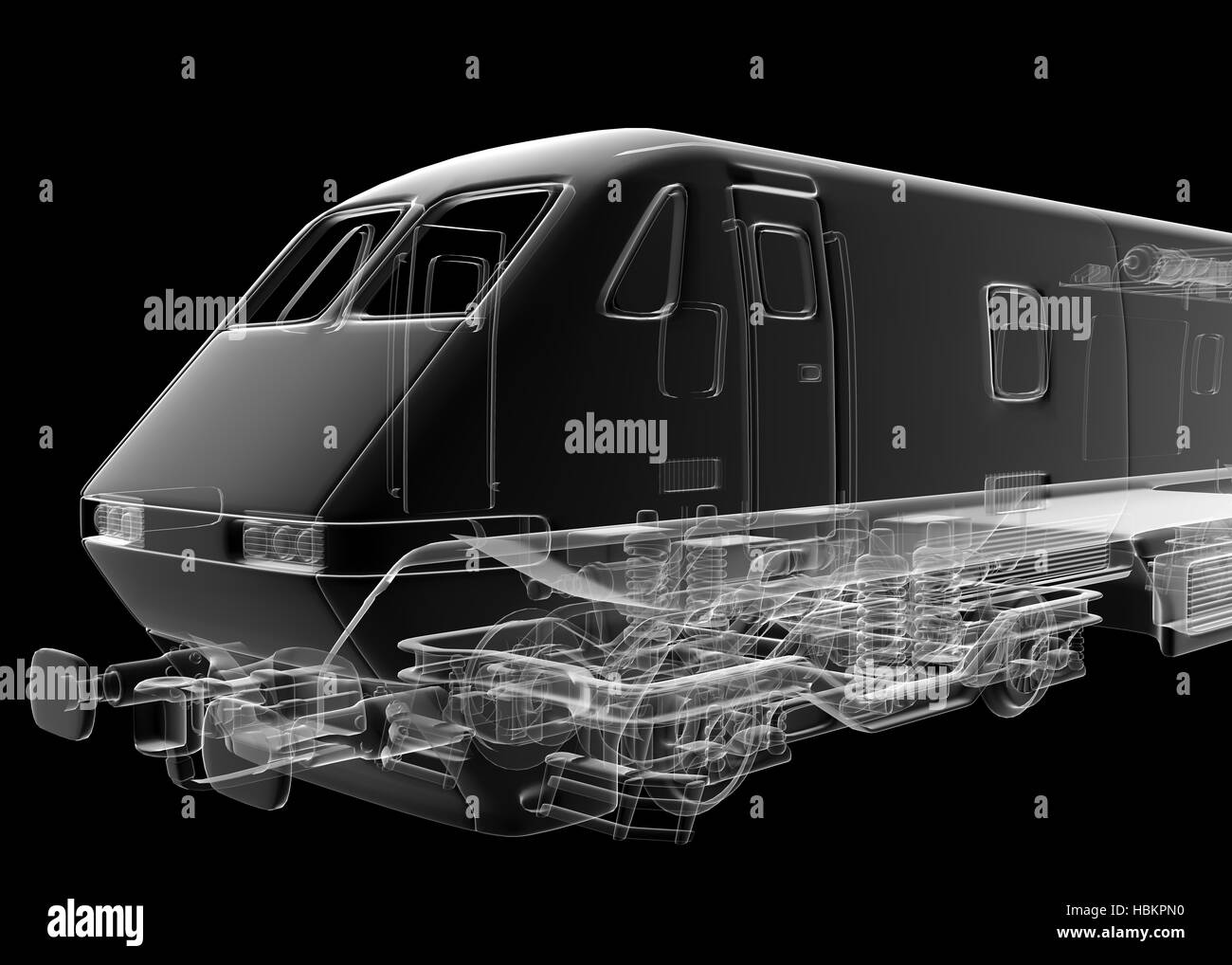 Metro train 3d Black and White Stock Photos & Images - Alamy