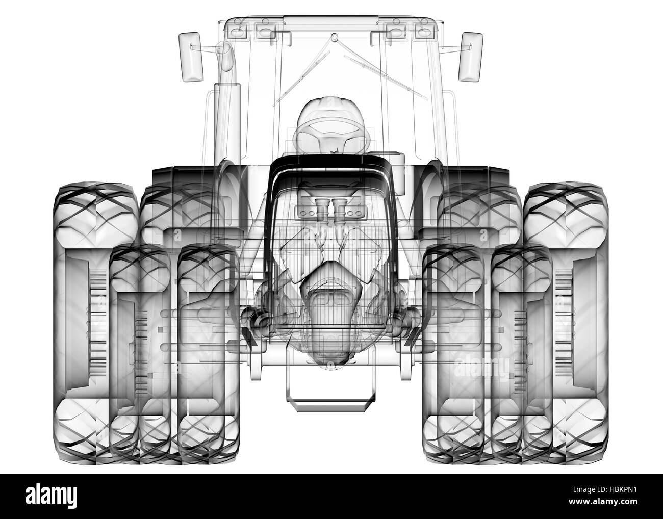 transparent isoladed tractor image Stock Photo - Alamy