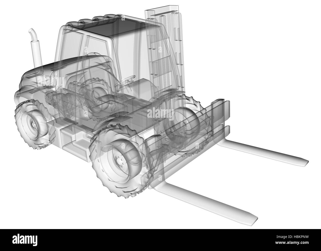 isolated transparent forklift truck Stock Photo - Alamy