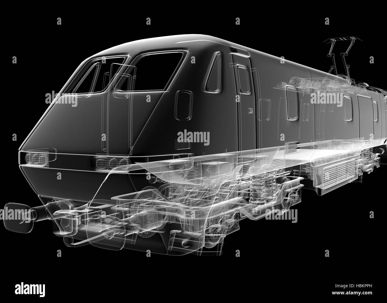 Hi tech train Black and White Stock Photos & Images - Alamy