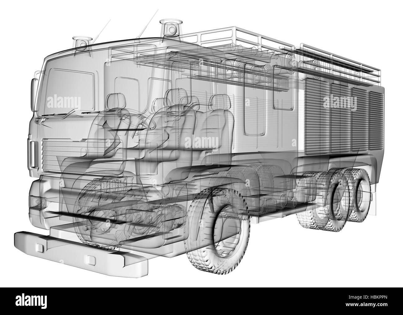 Fire truck ladder light Cut Out Stock Images & Pictures - Alamy