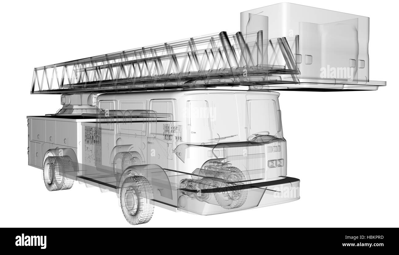 Fire truck ladder light Cut Out Stock Images & Pictures - Alamy