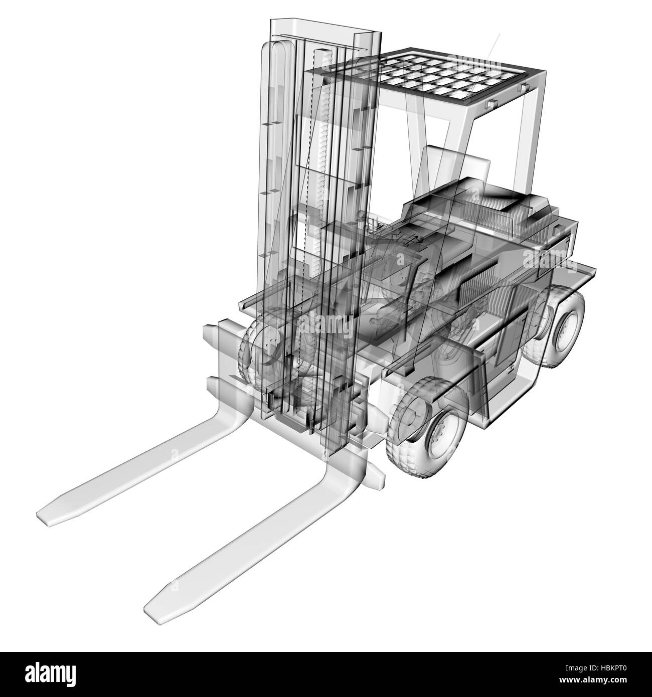 isolated transparent forklift truck Stock Photo - Alamy