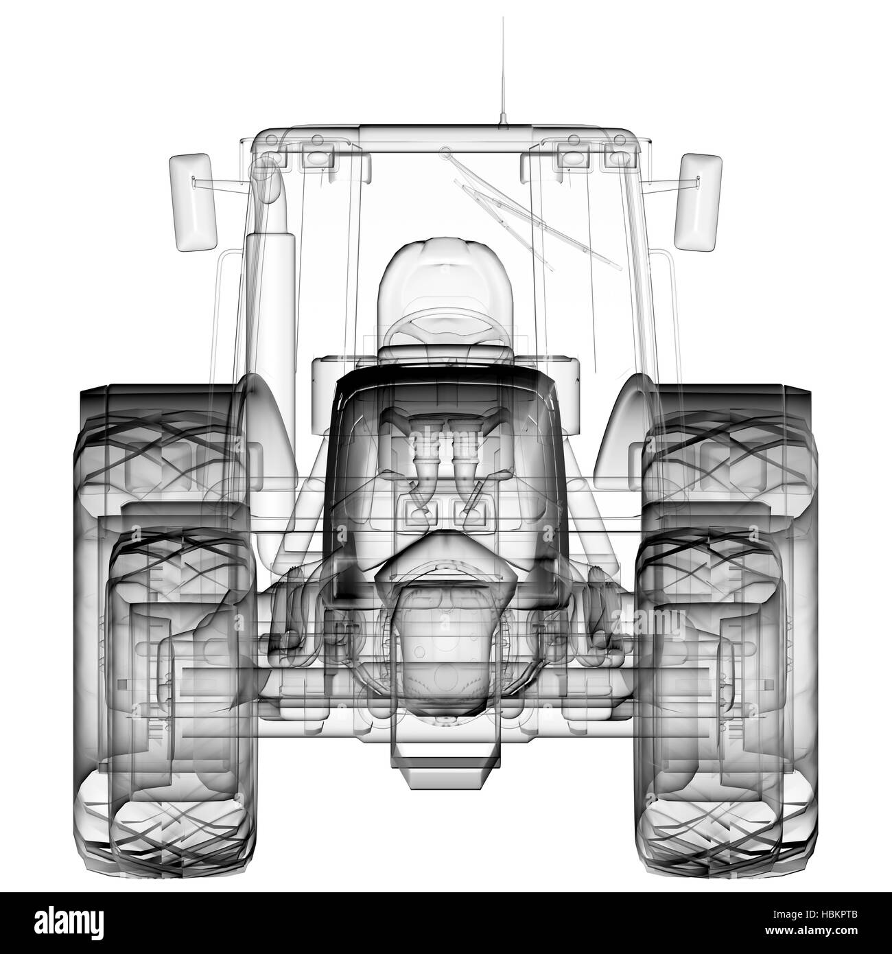 transparent isoladed tractor image Stock Photo - Alamy