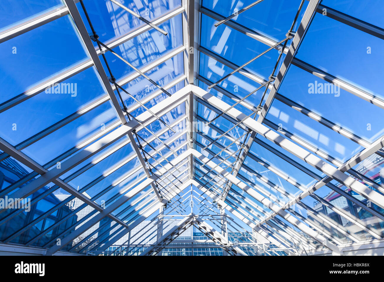 Abstract high-tech architecture background photo, internal structure of ...