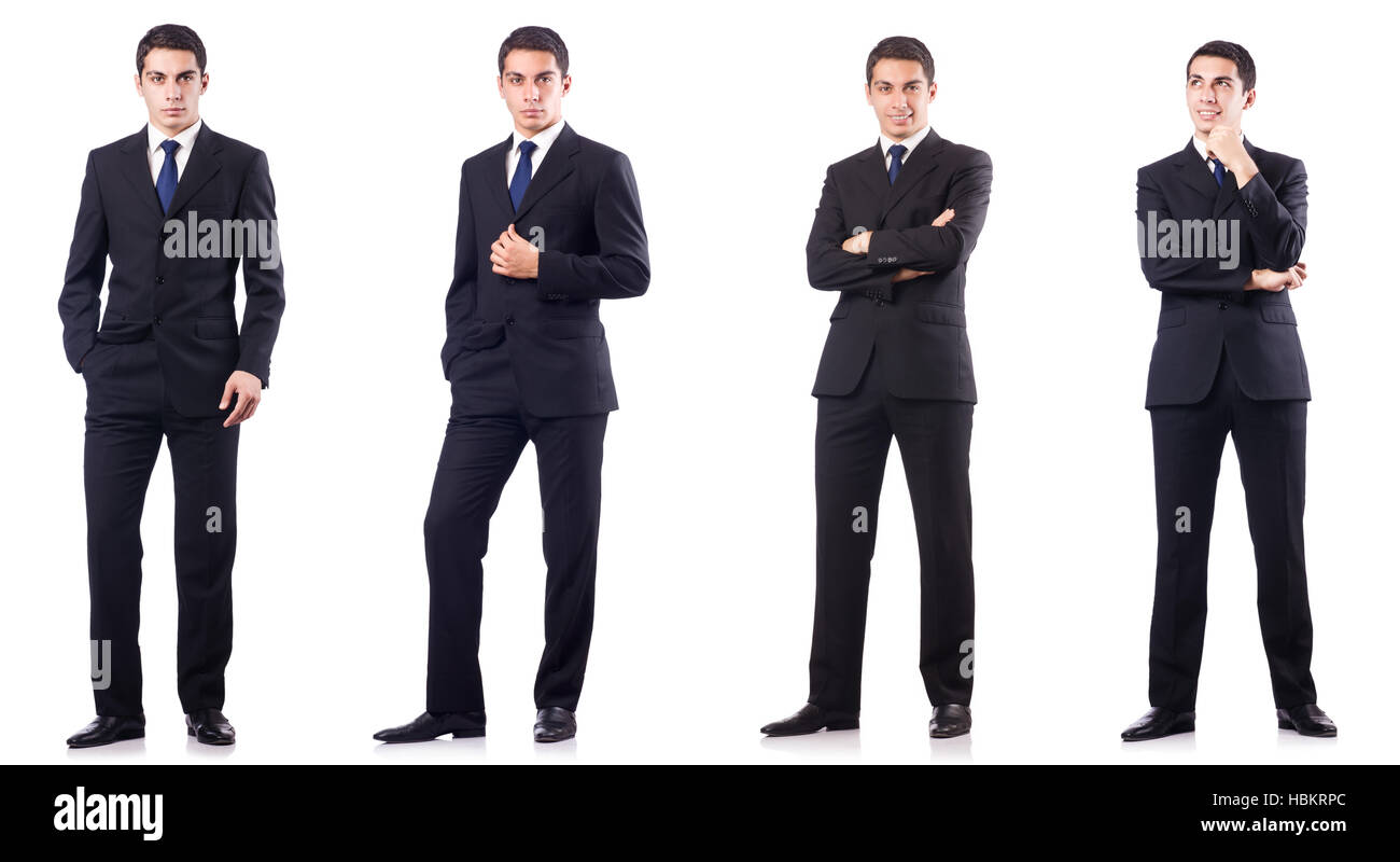 Collage of businessman isolated on white Stock Photo - Alamy