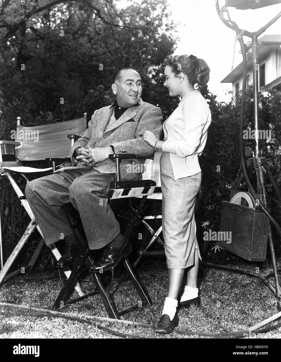 COME BACK, LITTLE SHEBA, producer Hal Wallis, Terry Moore on set, 1952 ...