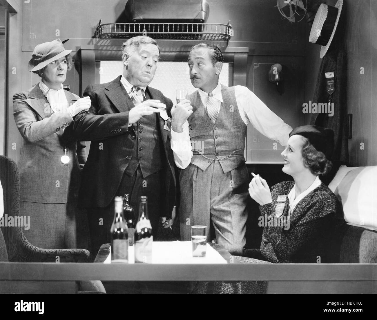 CONVENTION CITY, from left: Ruth Donnelly, Guy Kibbee, Adolphe Menjou, Mary Astor, 1933 Stock ...