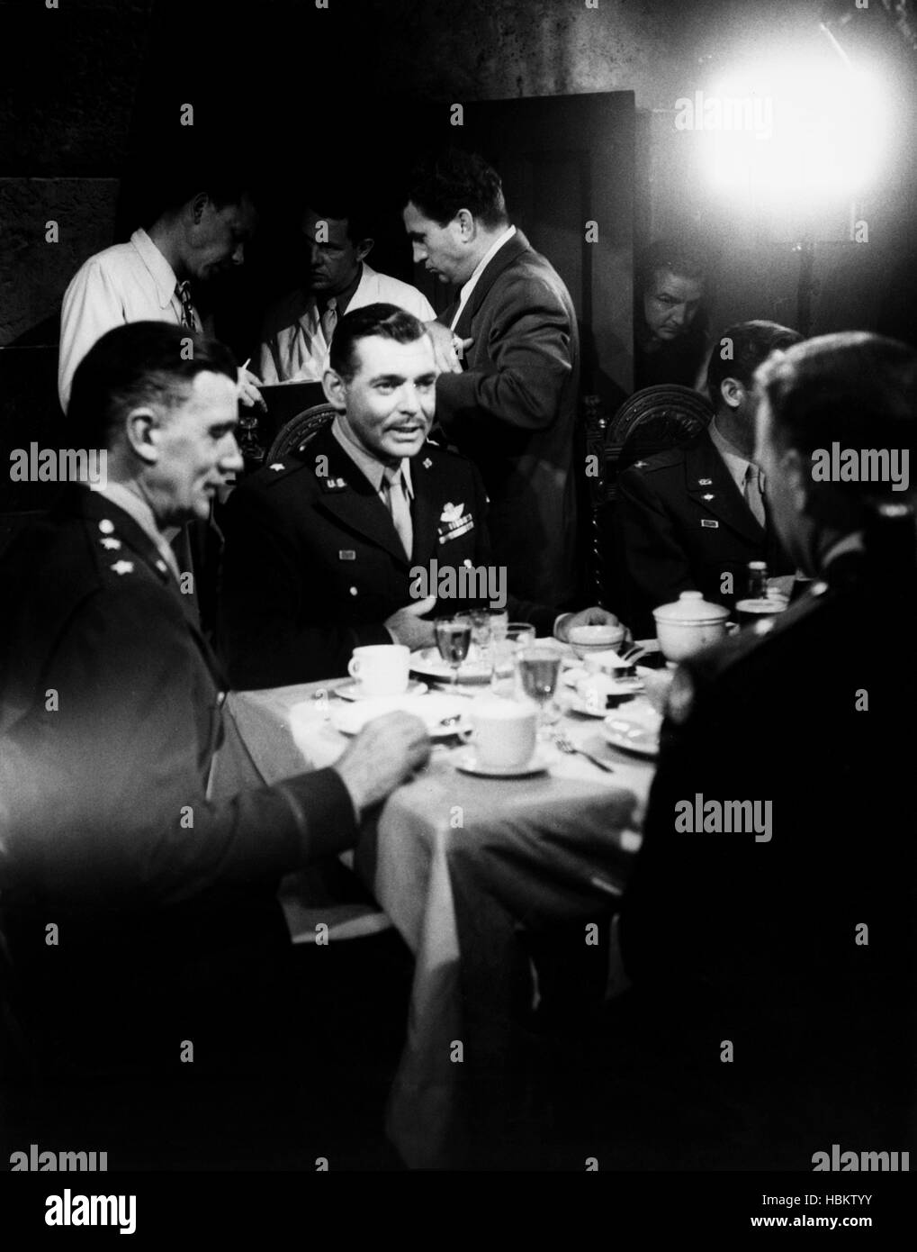 COMMAND DECISION, from left, Walter Pidgeon, Clark Gable, on-set ...
