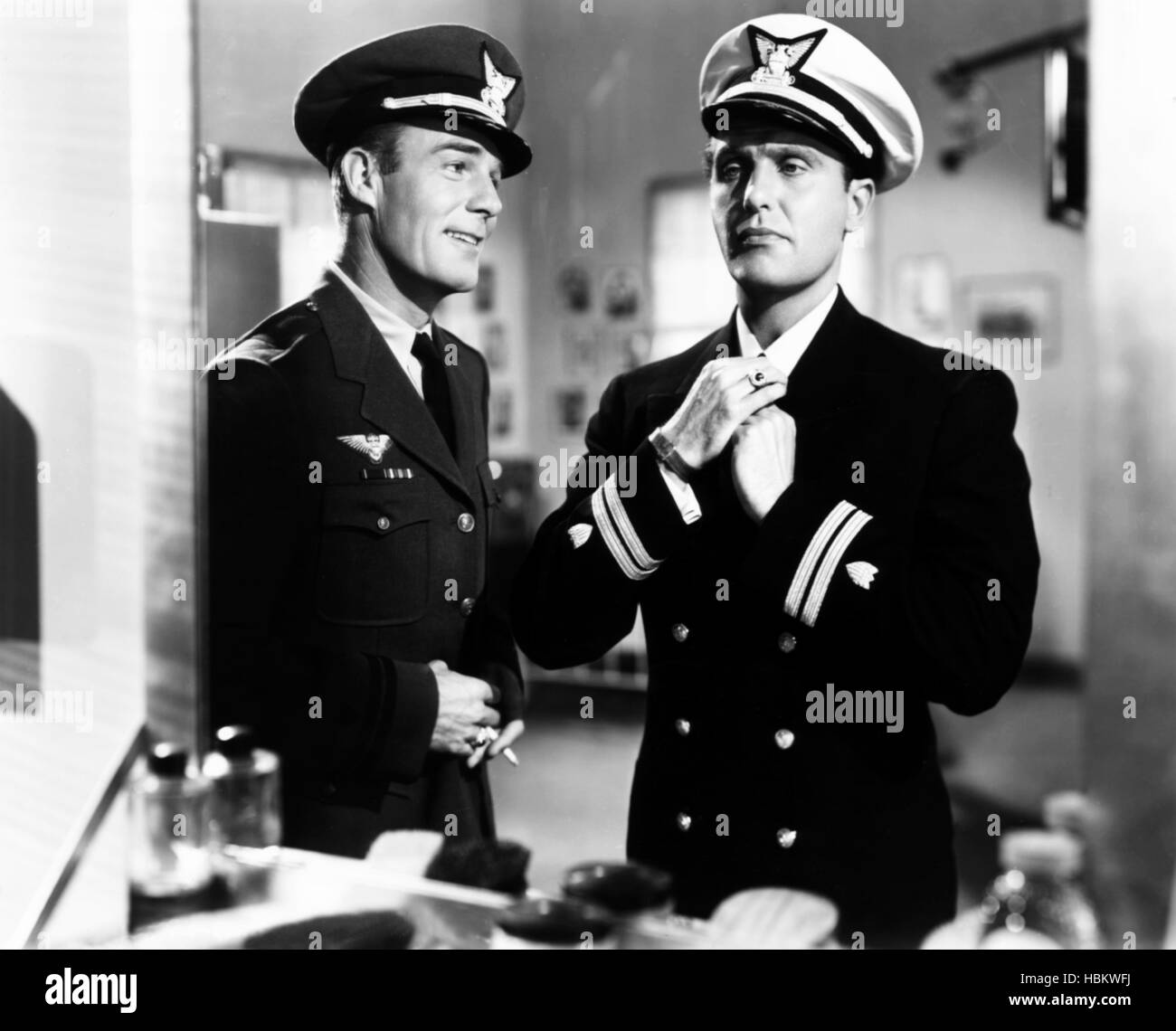 COAST GUARD, from left, Randolph Scott, Ralph Bellamy, 1939 Stock Photo ...