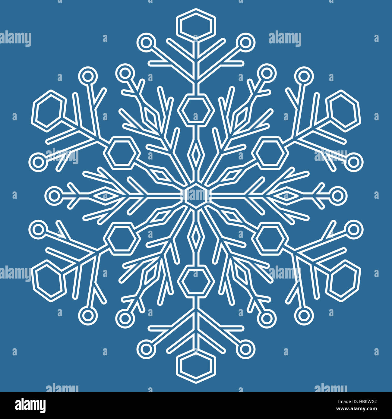 Pretty Round Snowflake Stock Photo - Alamy