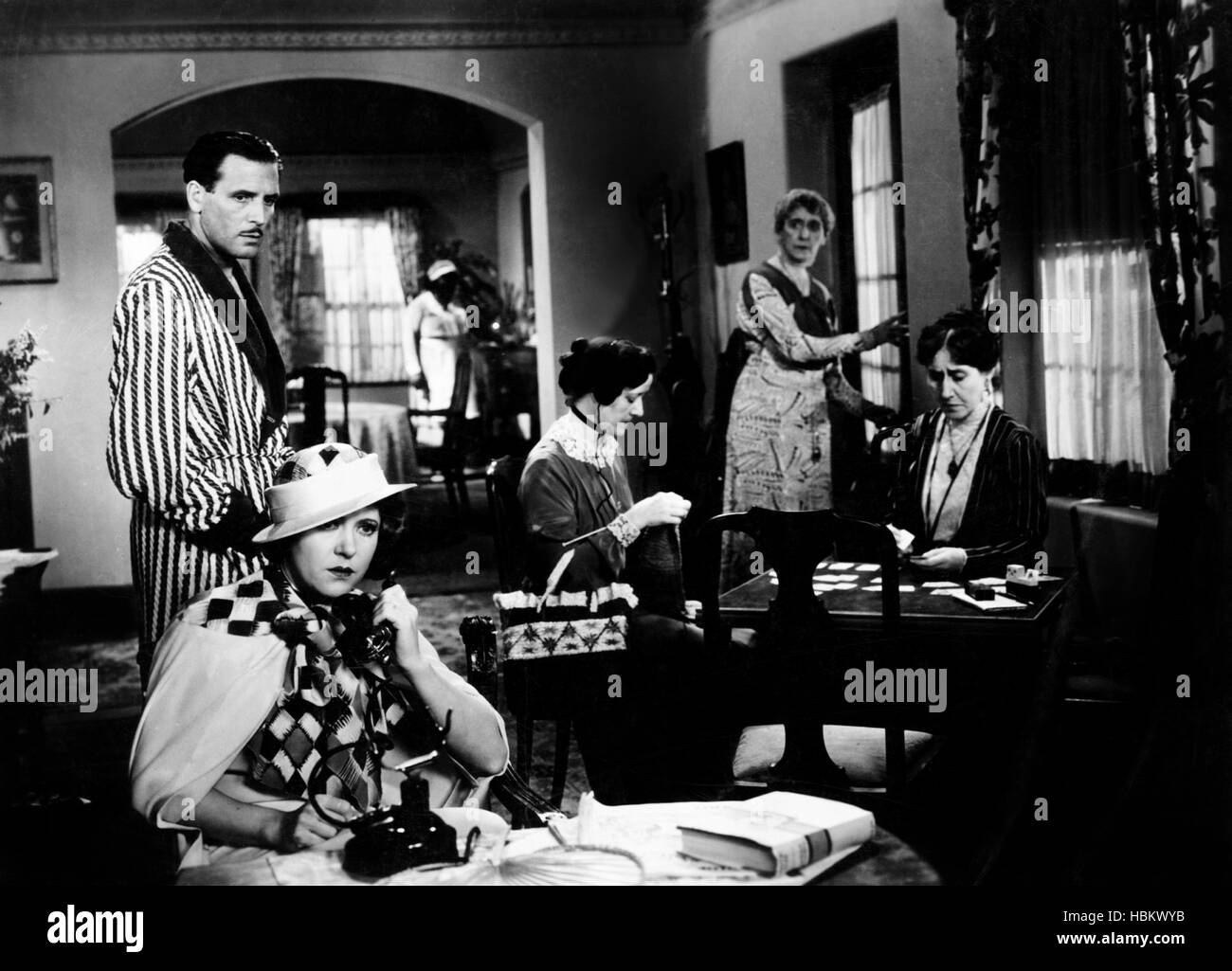 THE CRASH, Ruth Chatterton (telephone), Paul Cavanagh (standing left ...
