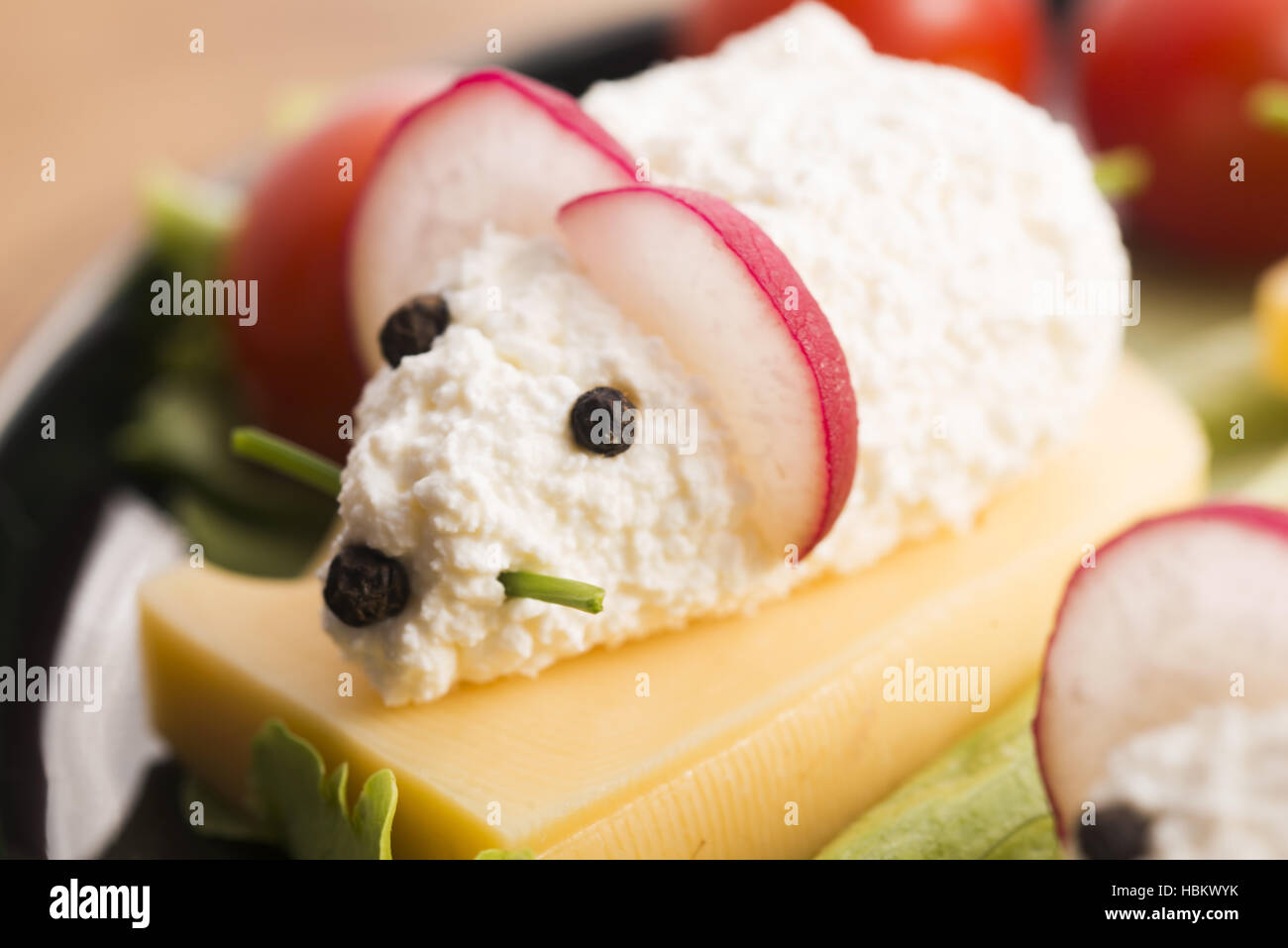 Fun food for kids - mouse with cheese Stock Photo - Alamy