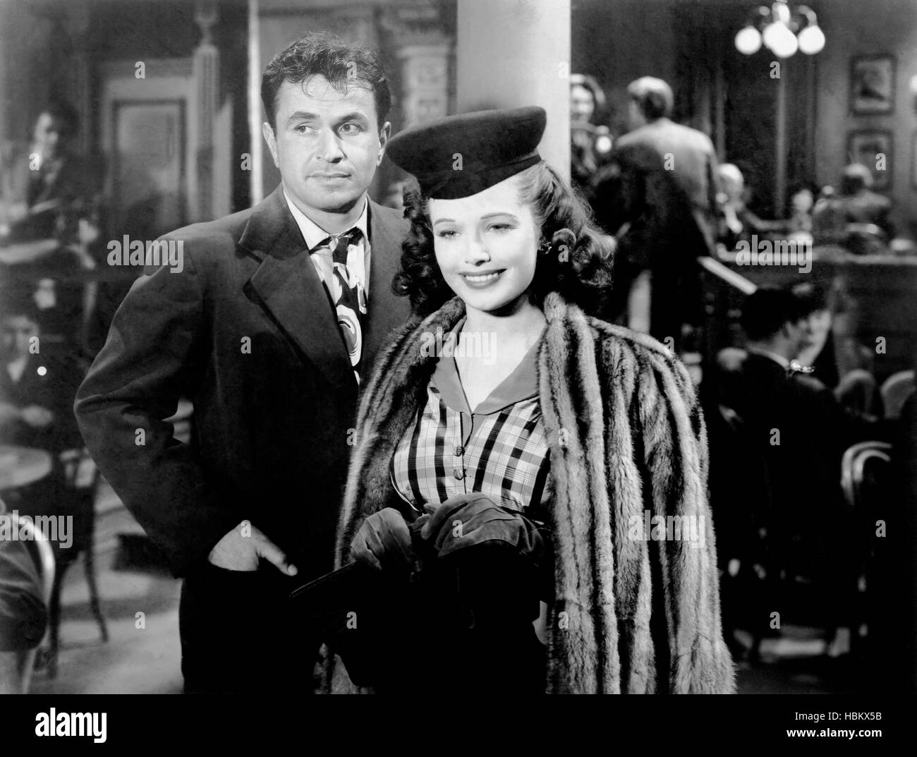 THE CRIMSON CANARY, from left, Noah Beery, Jr., Lois Collier, 1945 ...