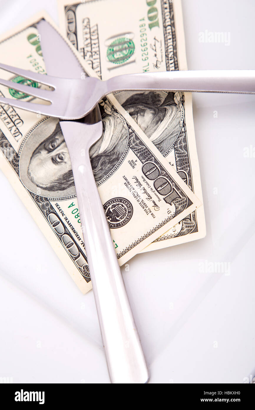Restaurant bill dollars hi-res stock photography and images - Alamy