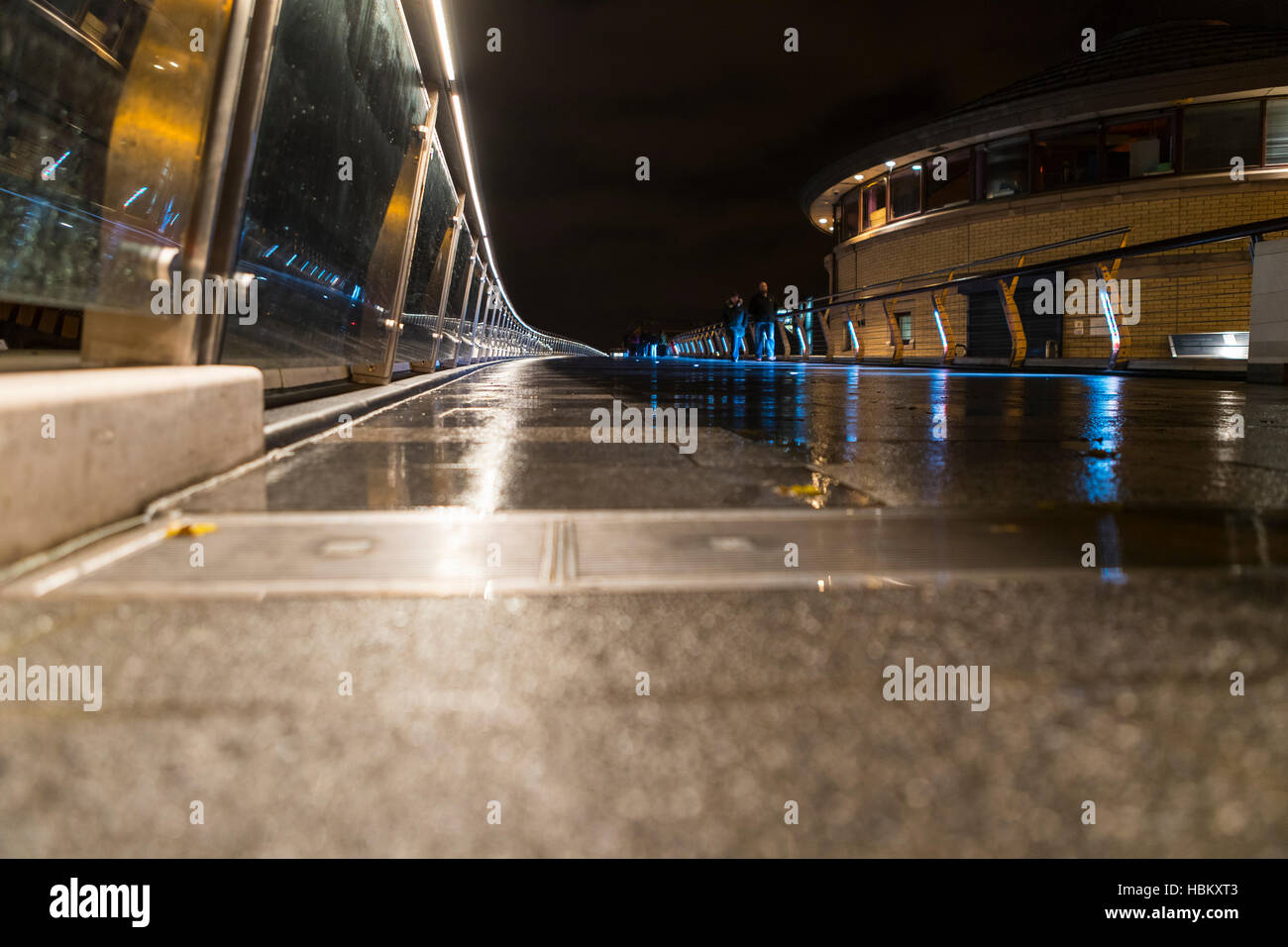 The Lagan footbridge over the River Lagan, Belfast, Northern Ireland ...