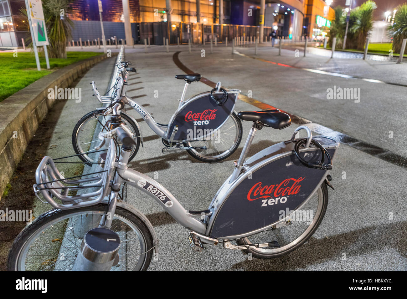 Coca Cola advertising at the W5 Arena, Belfast, Northern Ireland Stock ...