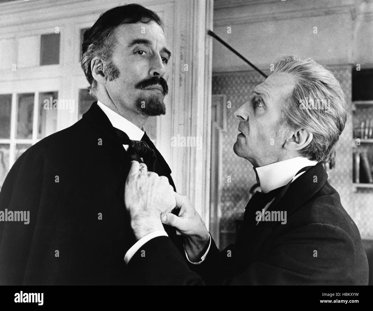 Christopher lee and peter cushing Black and White Stock Photos & Images ...