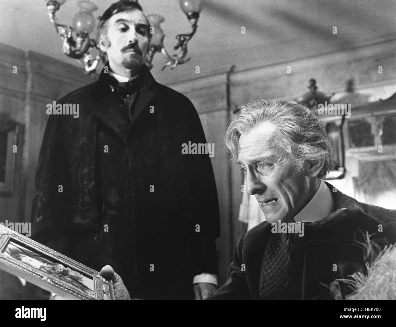 Christopher lee and peter cushing Black and White Stock Photos & Images ...