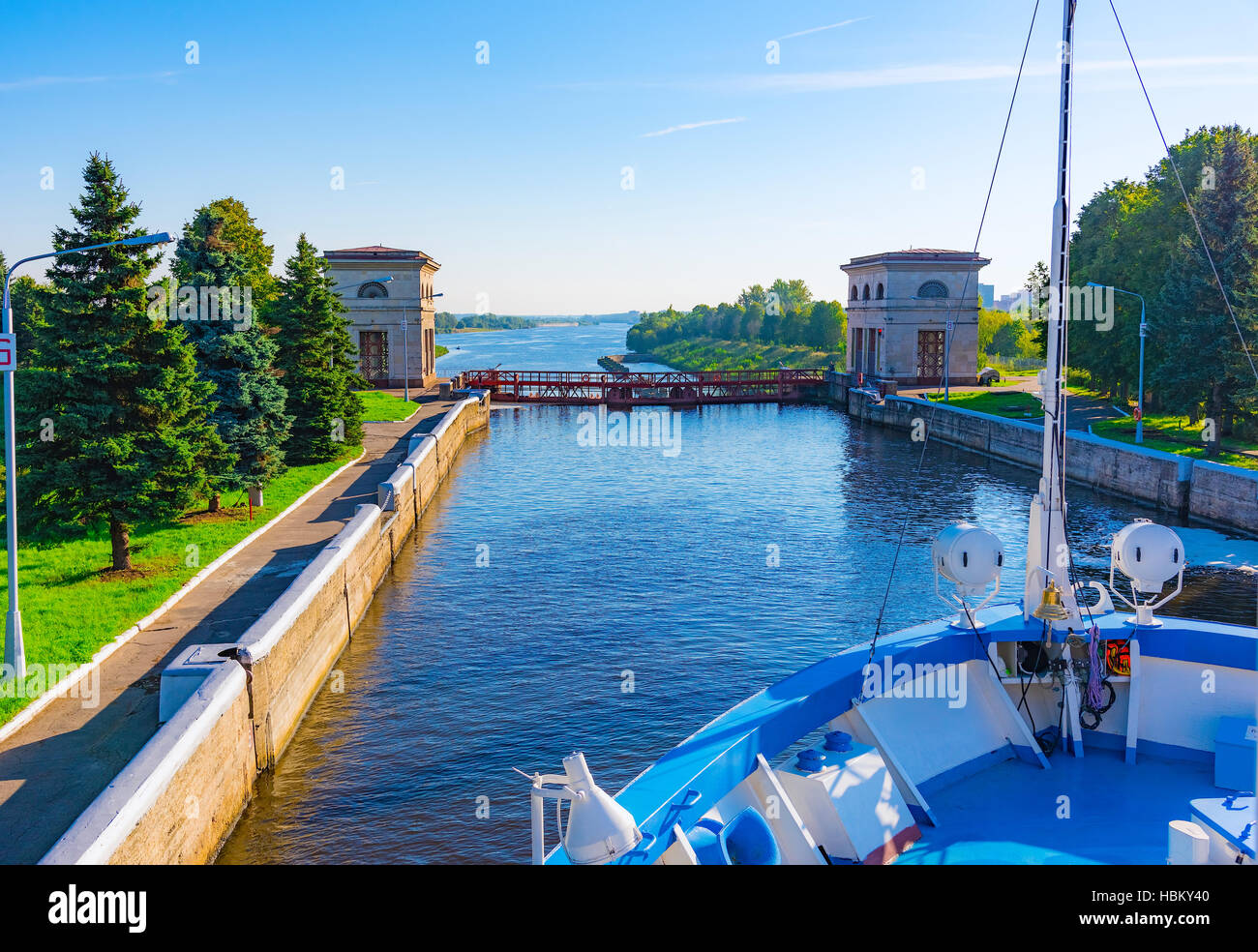 gateway on channel ships Stock Photo - Alamy