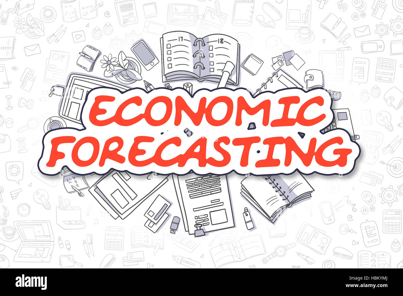 Economic Forecasting - Cartoon Red Word. Business Concept Stock Photo ...
