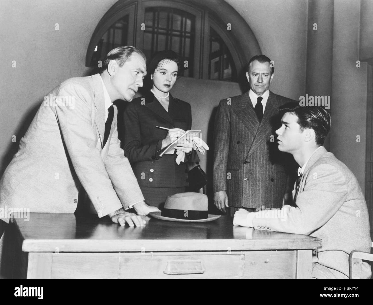 CRIMINAL LAWYER, from left: Pat O'Brien, Jane Wyatt, Carl Benton Reid ...
