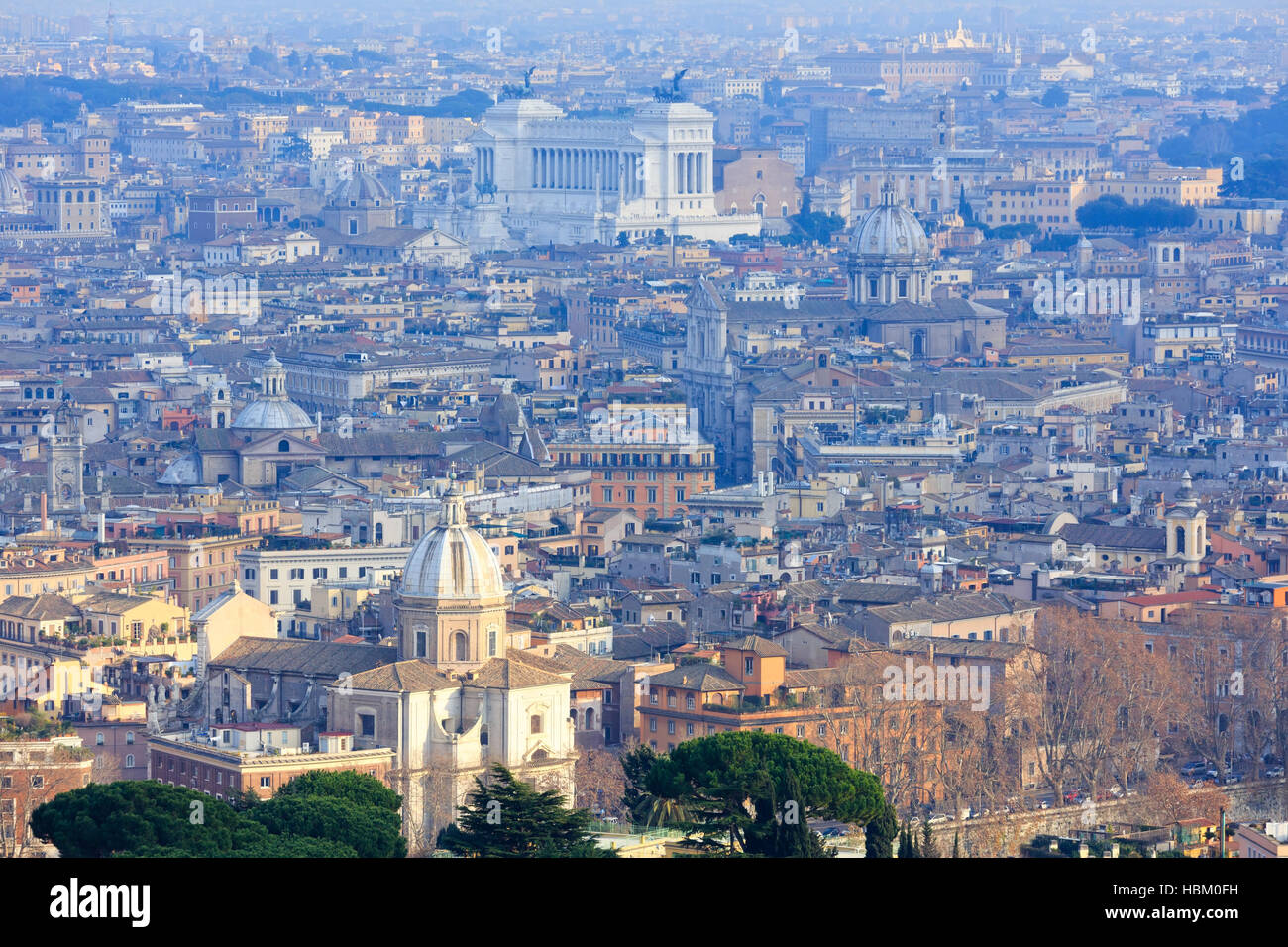 Rome City top view, Italy Stock Photo - Alamy