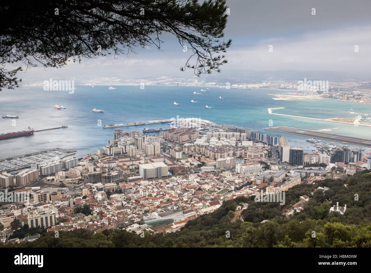 Aerial view of gibraltar hi-res stock photography and images - Alamy
