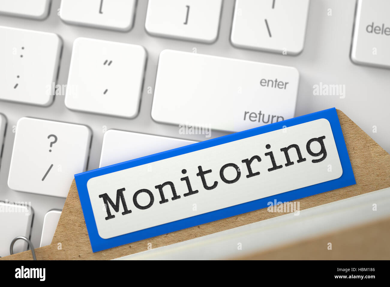 Card Index with Monitoring. 3D Stock Photo - Alamy