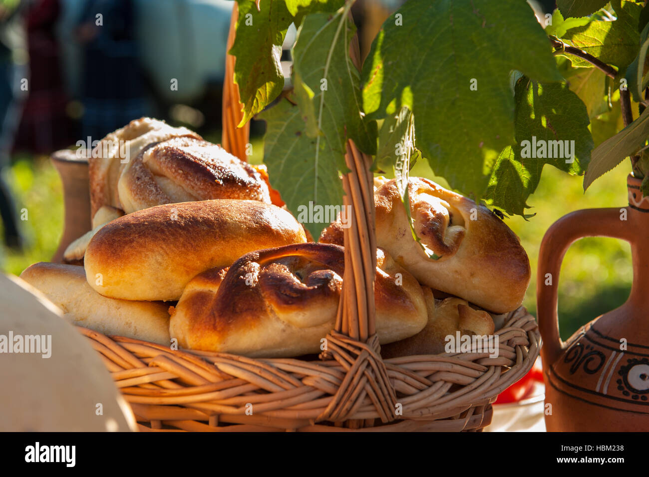 Russian table with food Stock Photo - Alamy