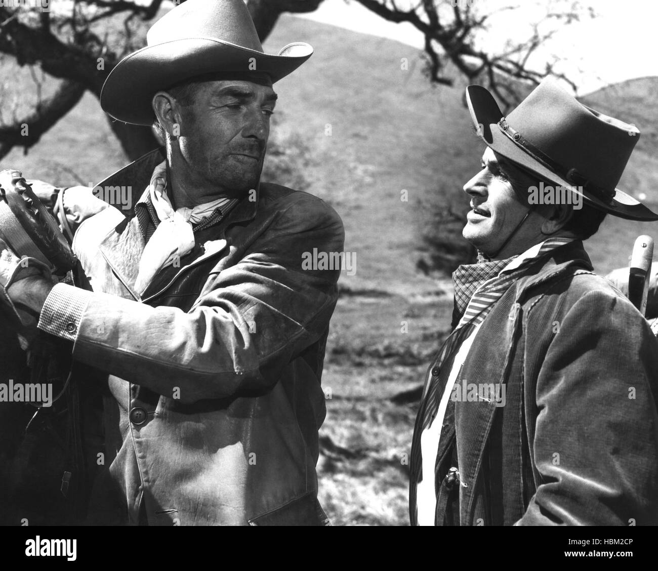 DECISION AT SUNDOWN, Randolph Scott, Noah Beery, Jr., 1957 Stock Photo ...