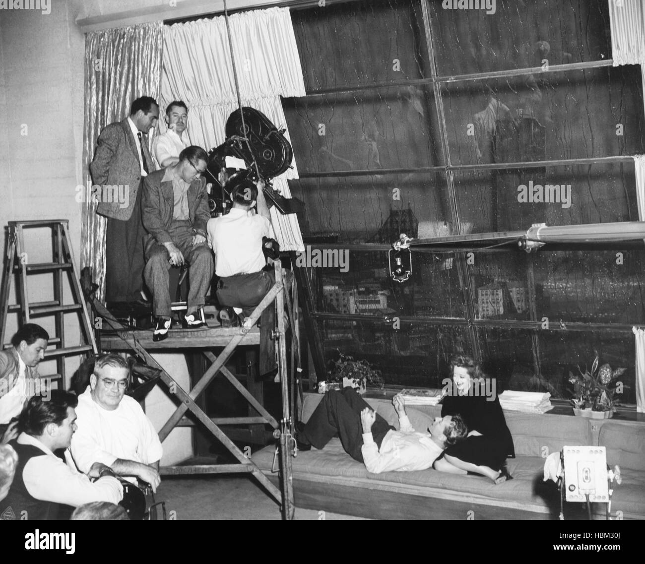 DECEPTION, director Irving Rapper, (standing, top left ...