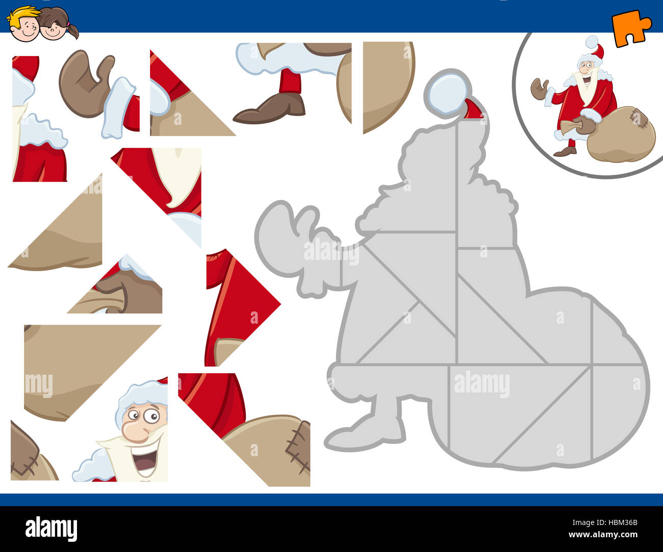 jigsaw puzzle with santa Stock Photo - Alamy