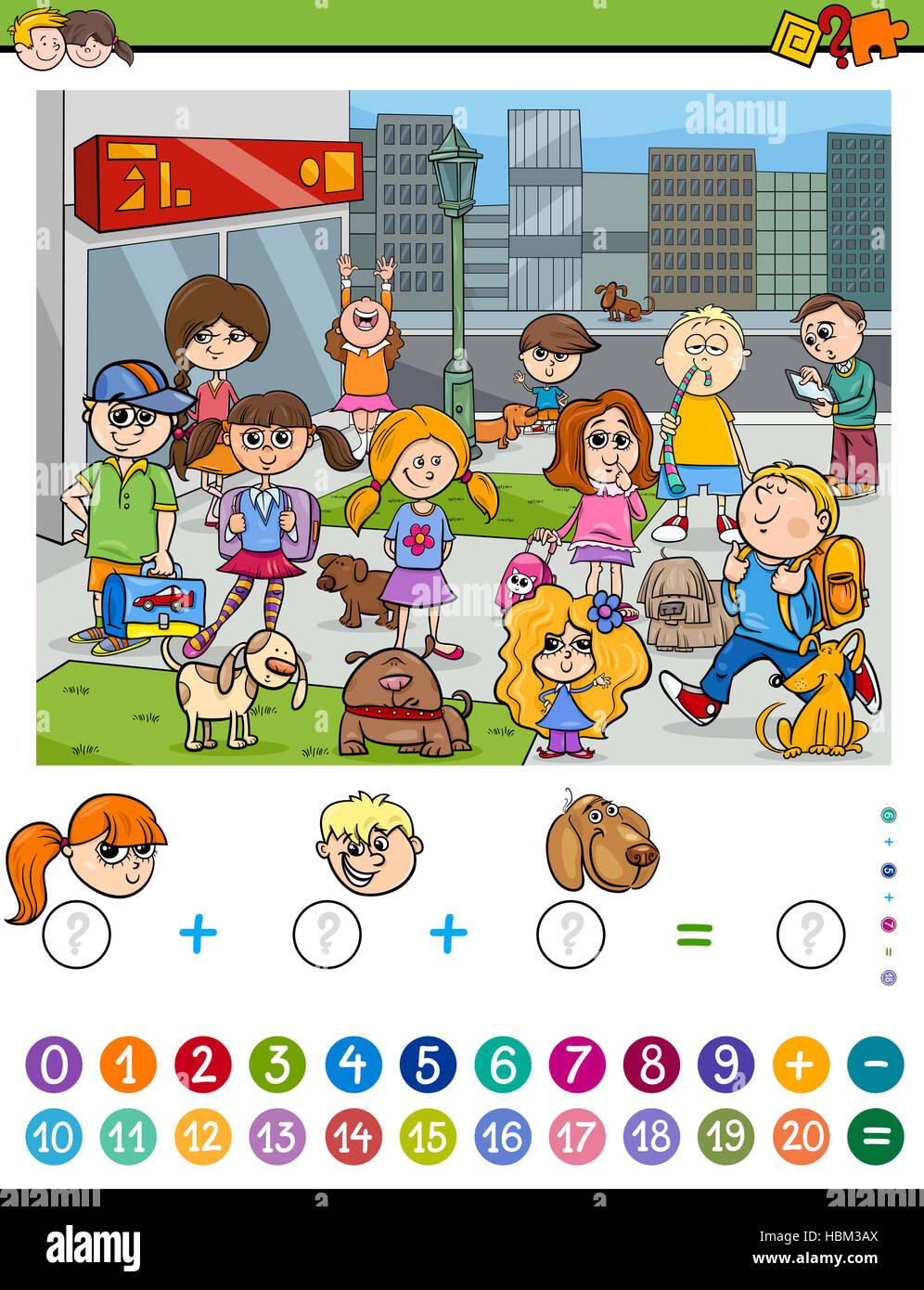 mathematical activity for kids Stock Photo - Alamy