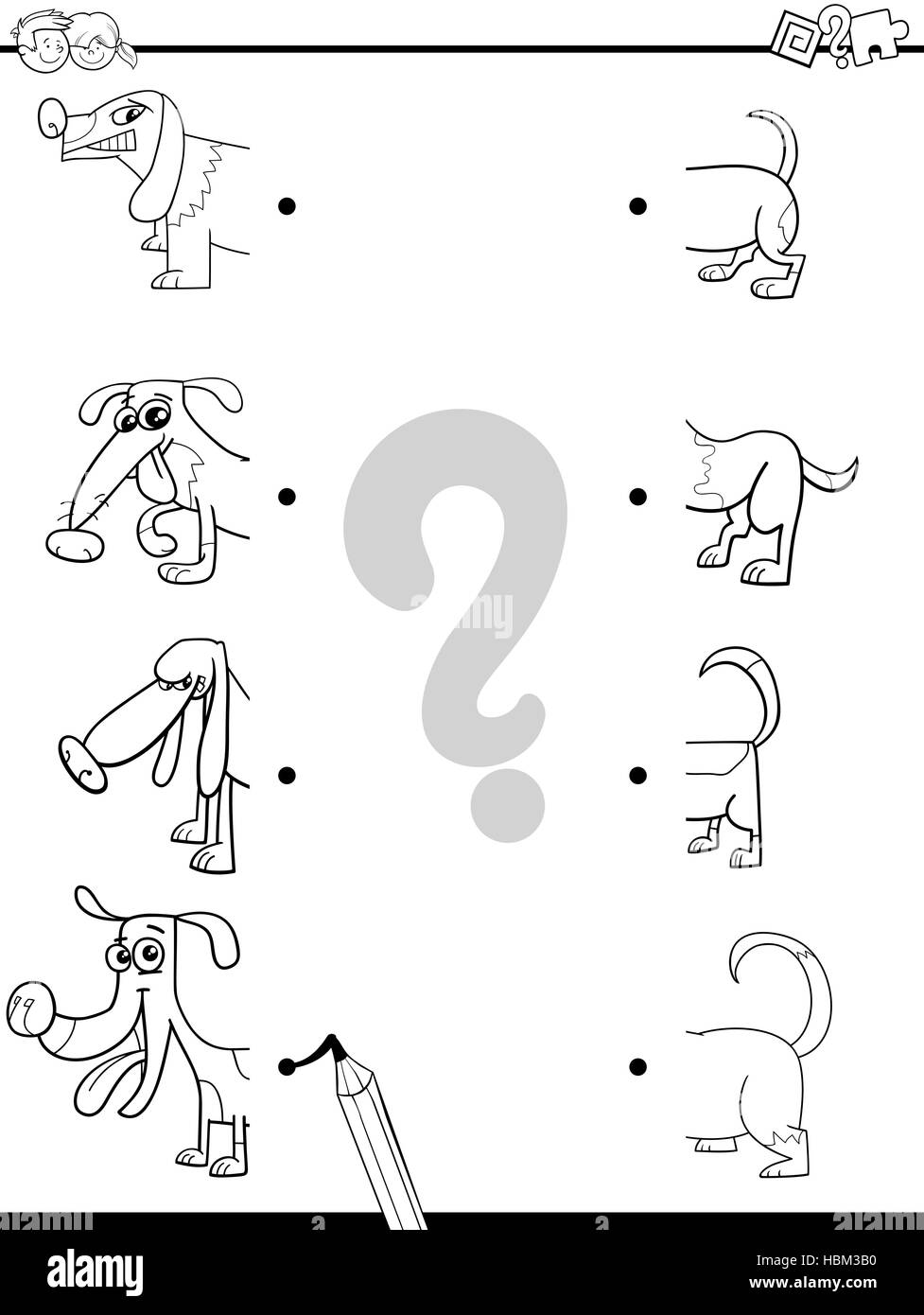 Game halves activity Black and White Stock Photos & Images - Alamy