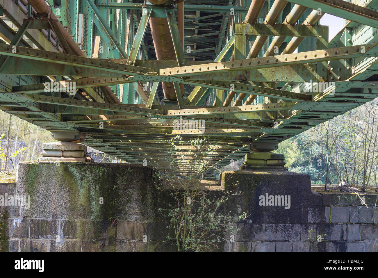 Steel railway bridge Stock Photo - Alamy