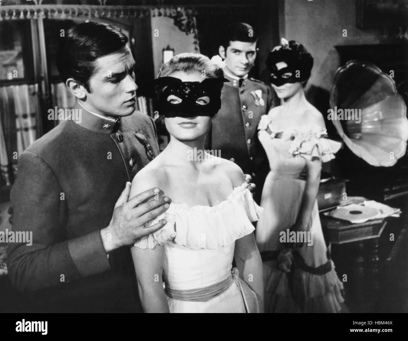 CHRISTINE, from left, front, Alain Delon, Romy Schneider, 1958 Stock ...