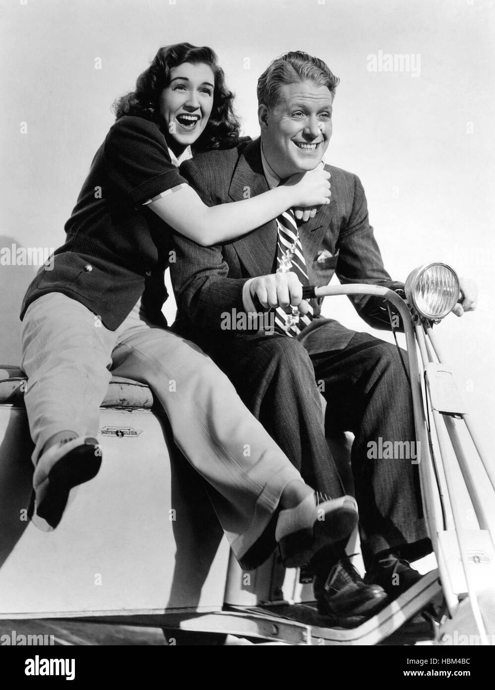 THE CHOCOLATE SOLDIER, from left: Rise Stevens, Nelson Eddy, riding a ...