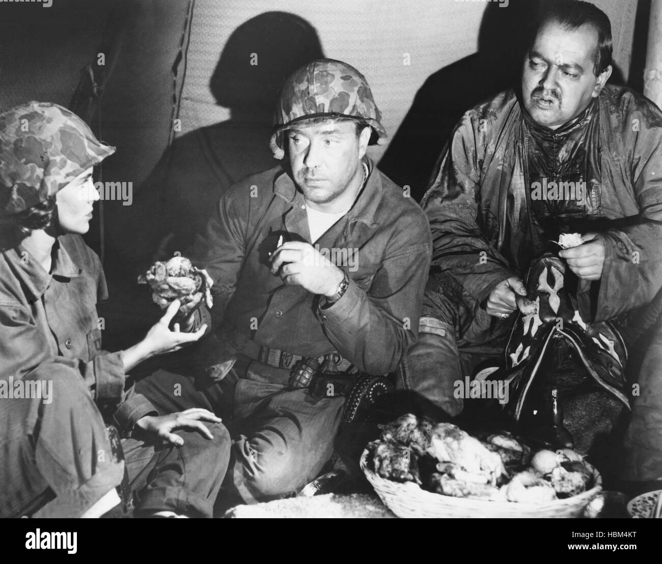 CHINA VENTURE, from left: Jocelyn Brando, Edmond O'Brien, Leon Askin ...