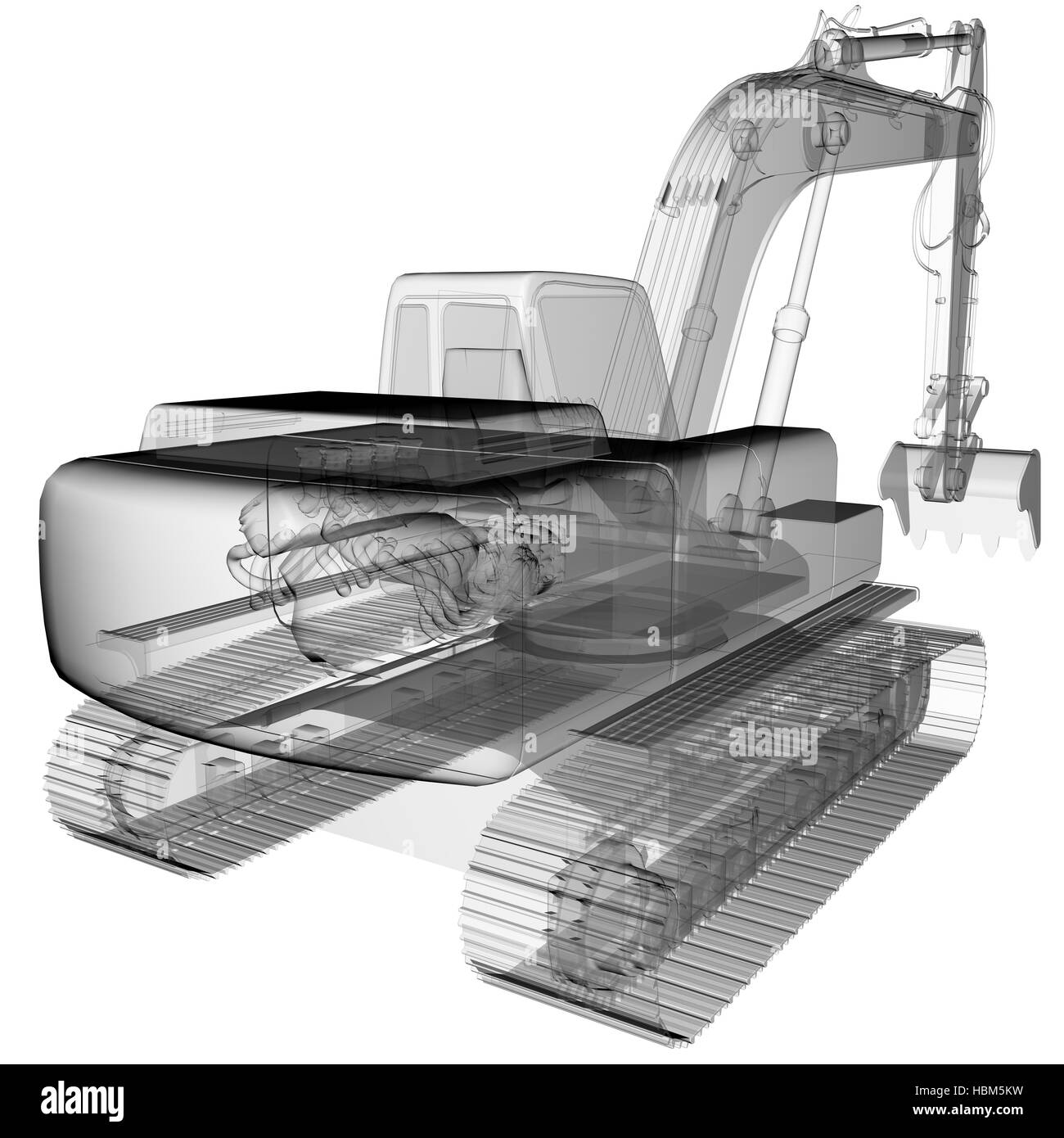 isolated transparent excavator image Stock Photo - Alamy