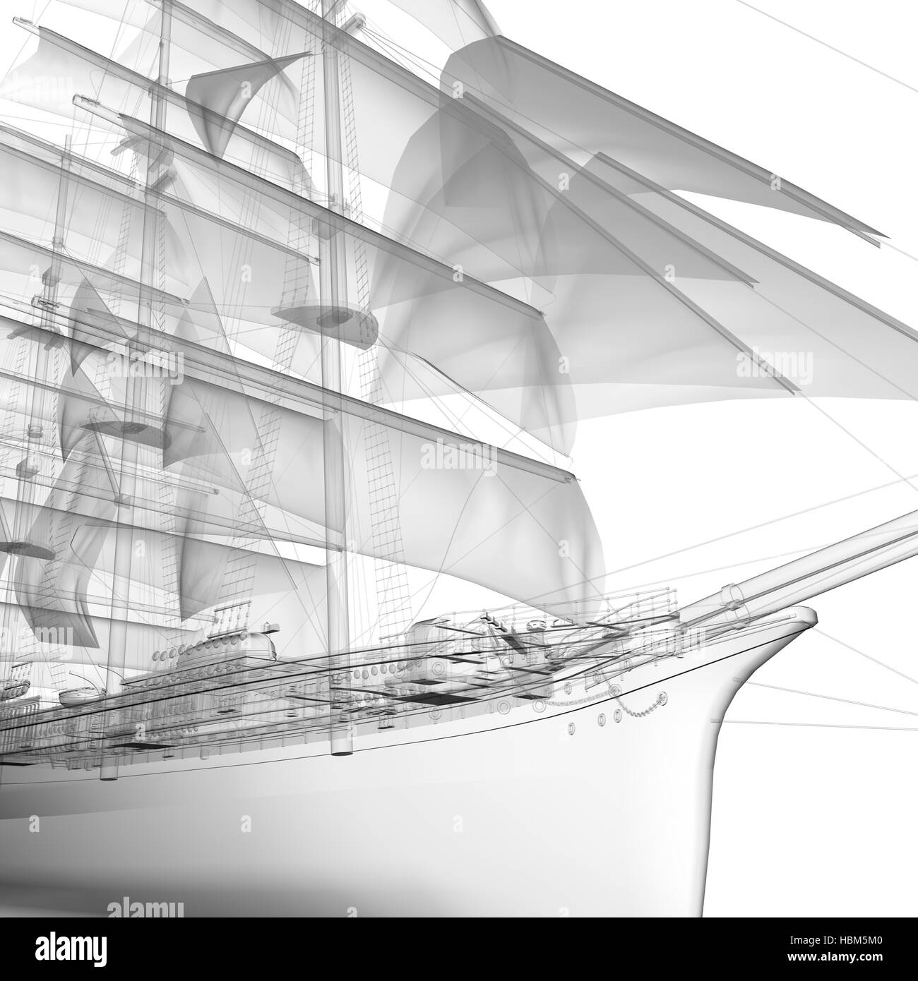 Bow sailing ship Black and White Stock Photos & Images - Alamy