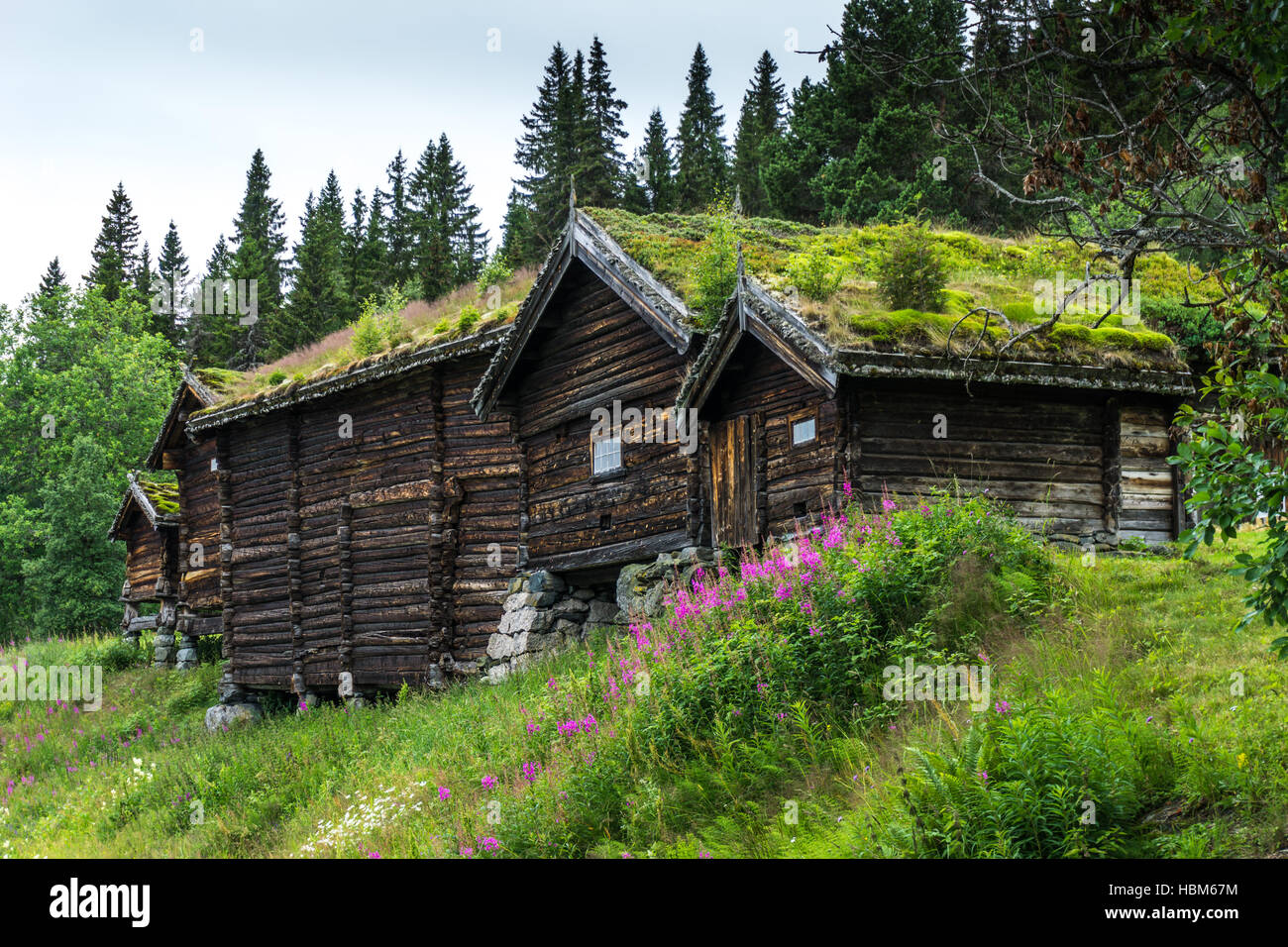 Old timber house in Norway Stock Photo - Alamy